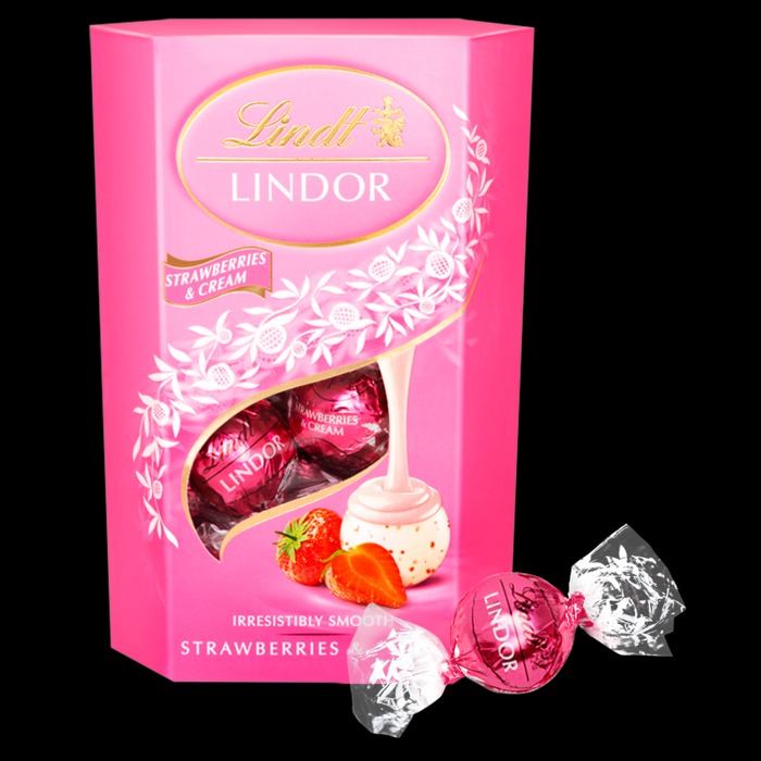 Chocolate & Candy Corner :: Lindt Lindor Strawberries & Cream Chocolate ...