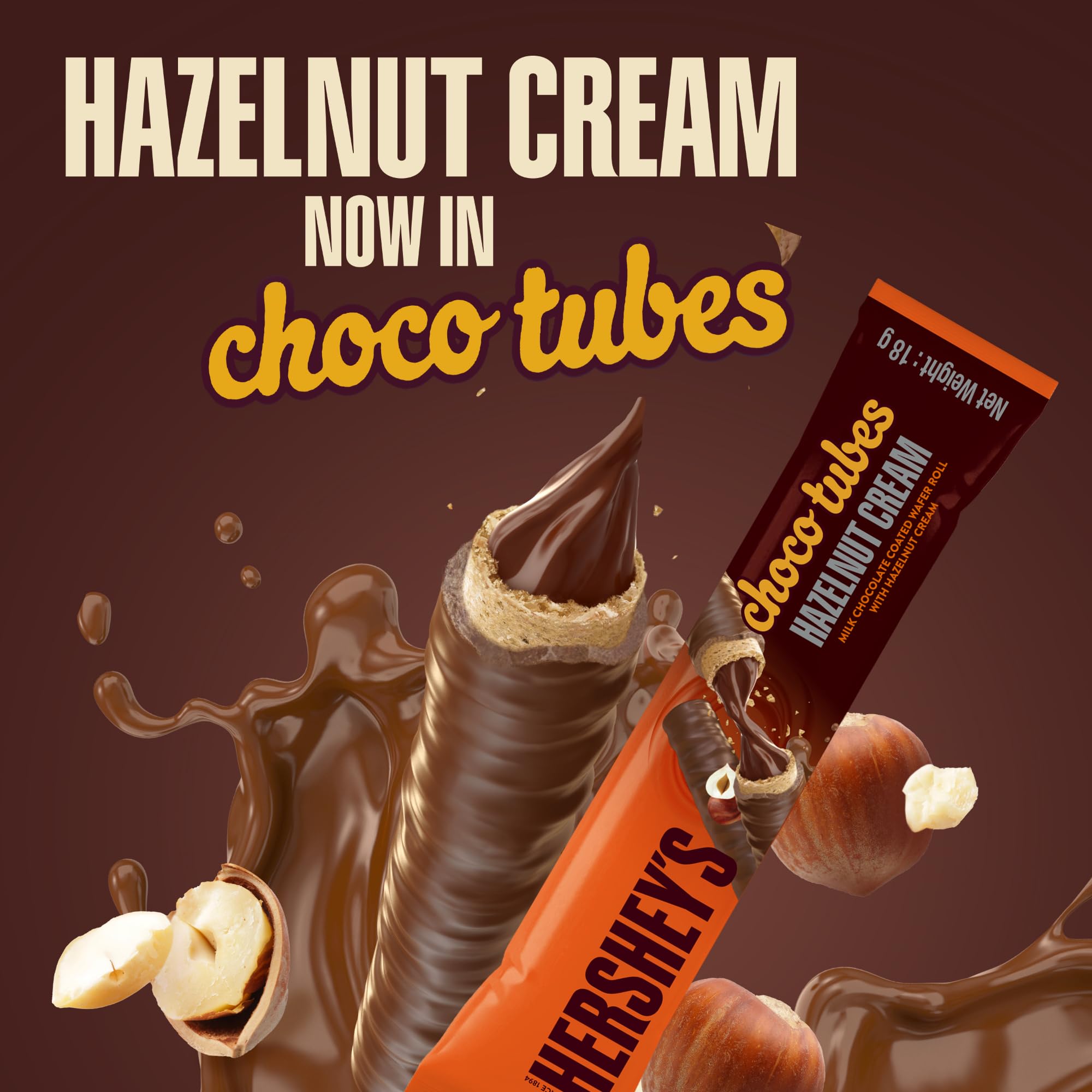 Chocolate & Candy Corner :: Chocolate Bars :: Hershey's Choco Tubes Hazelnut Cream Chocolate ...