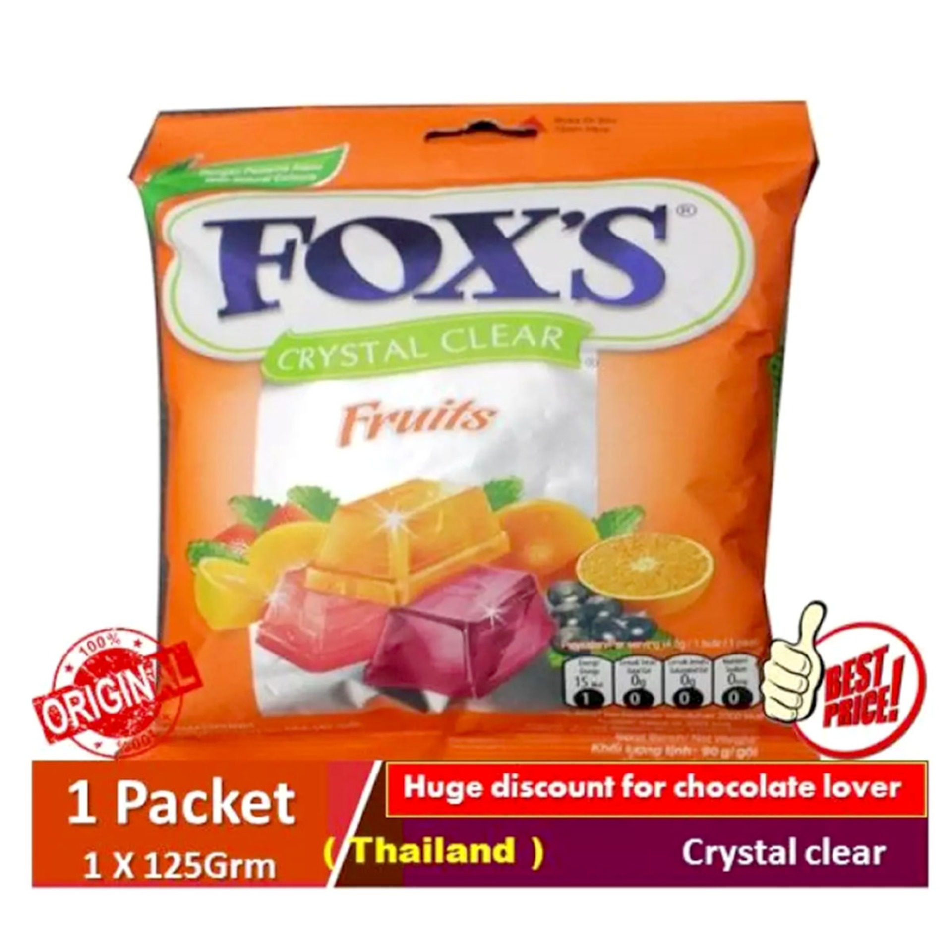 Chocolate & Candy Corner :: Fox's Crystal Clear Chocolate- 125gm