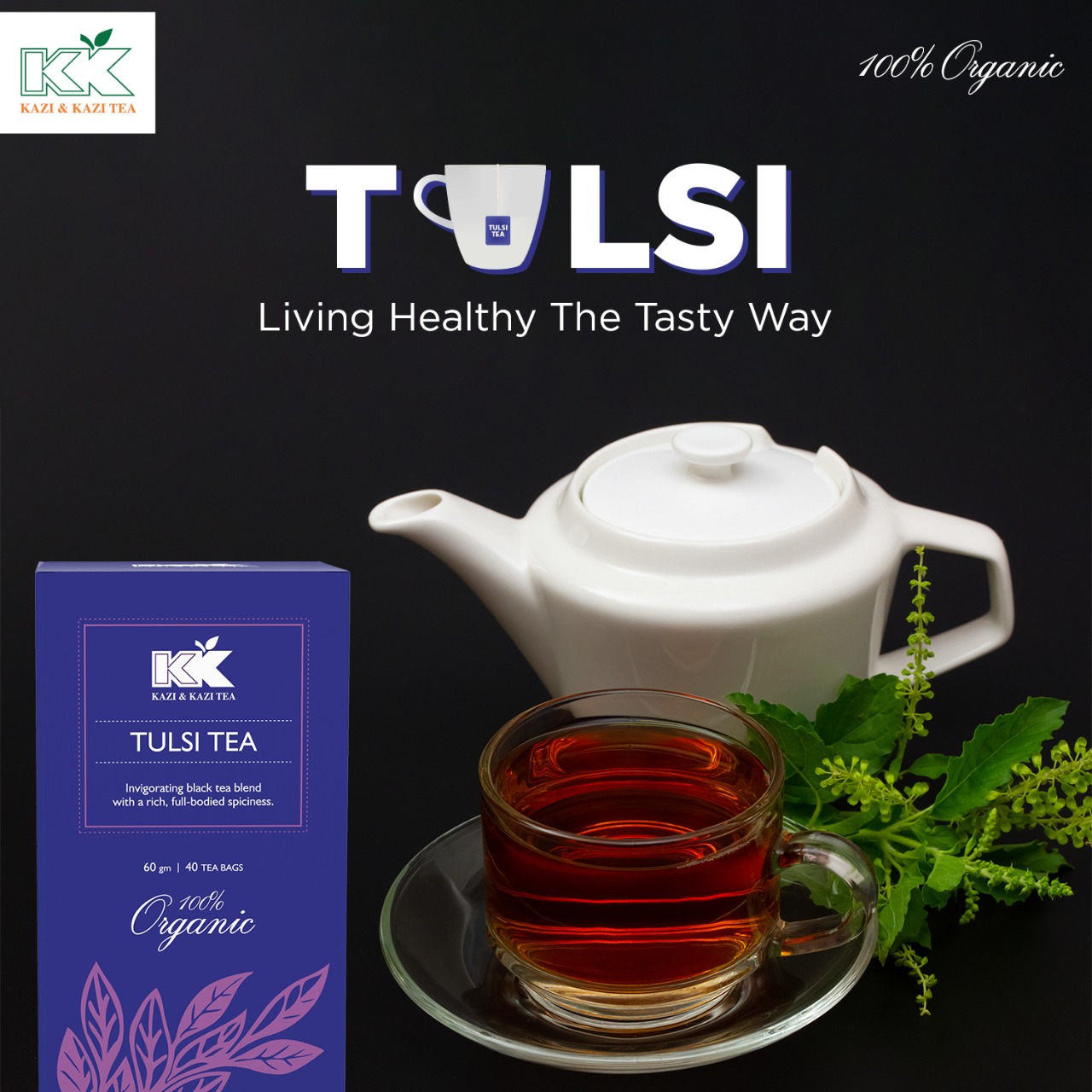 Drinks & Beverages :: Teas & Coffees :: Kazi & Kazi Tulsi Tea- 60gm