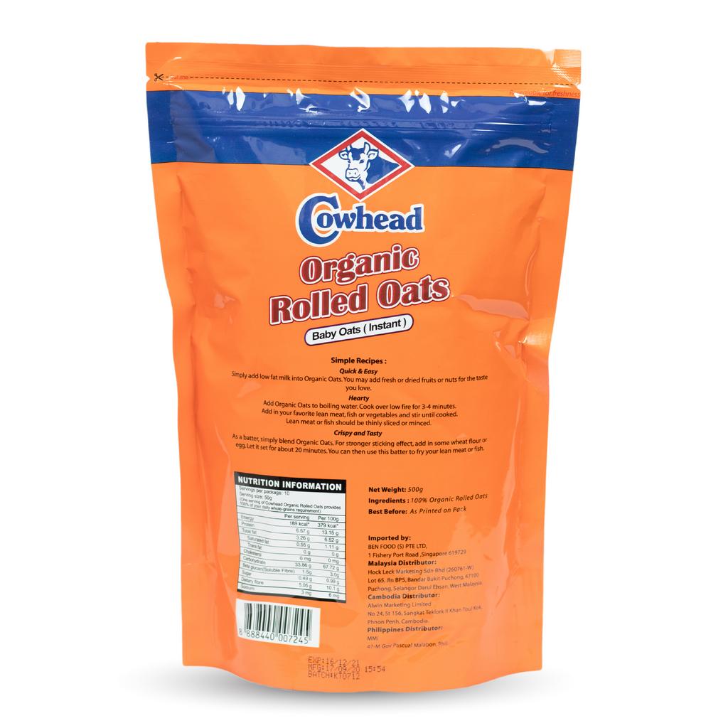 The Foods :: OATS & MUESLI :: Cowhead Organic Rolled Oats- 500Gm