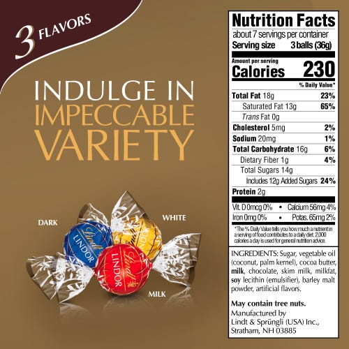 Chocolate & Candy Corner :: Lindt LINDOR Silver Assorted Truffles- 337g