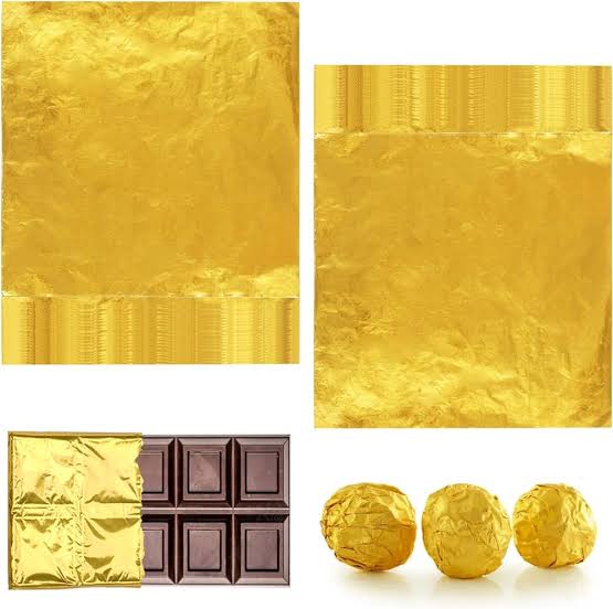 Chocolate & Candy Corner :: Colorful Chocolate Wrappers (Golden)- 50Pc's