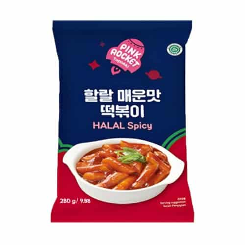 The Foods :: SNACKS :: Korean Pink Rocket Halal Spicy Topokki- 280 g