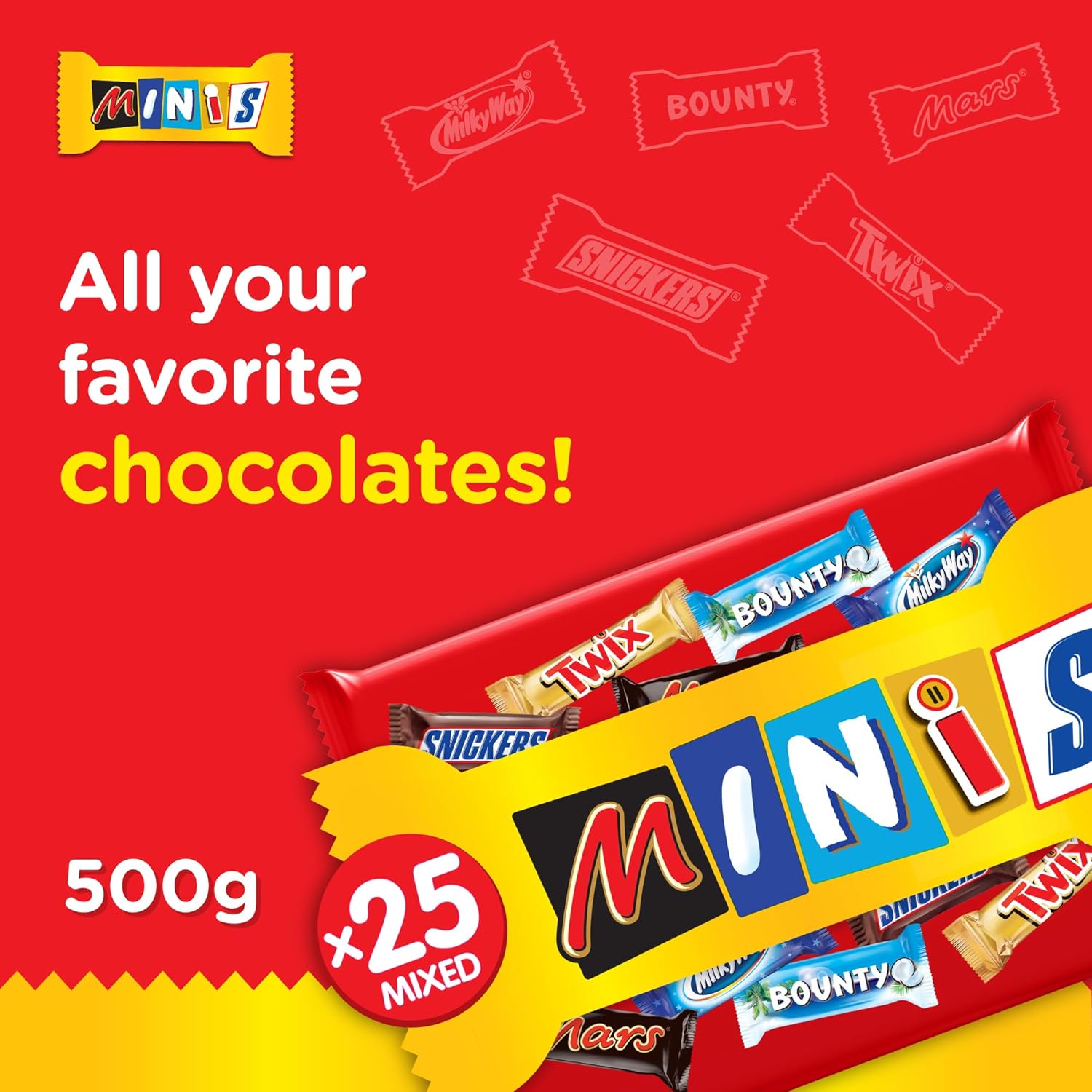 Chocolate & Candy Corner :: Chocolate Bars :: Mars Best of Minis 25 ...