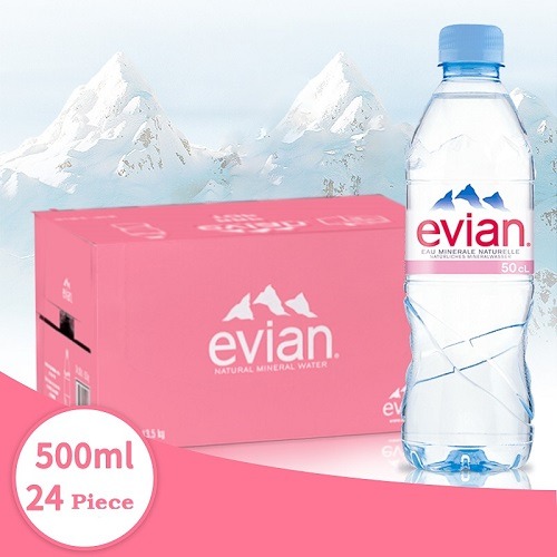 Drinks & Beverages :: Imported Water :: Evian Natural Mineral Water 24 X 500mL