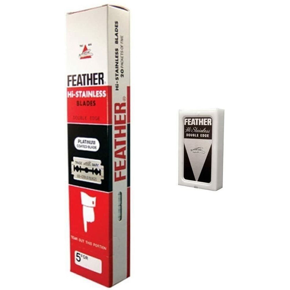 BEAUTY & HEALTH :: MEN :: FEATHER Hi-Stainless Double Edge Platinum ...