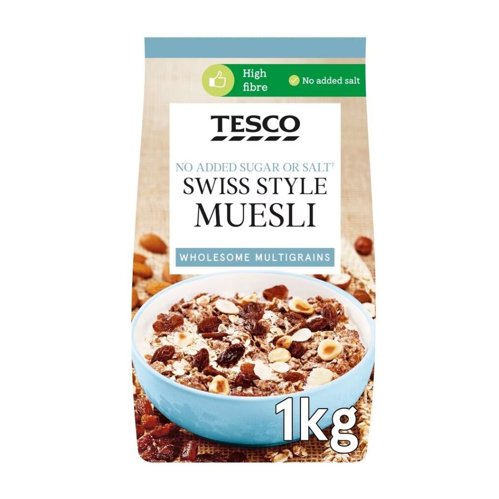 The Foods :: OATS & MUESLI :: Tesco Swiss Style No Added Sugar Muesli 1Kg