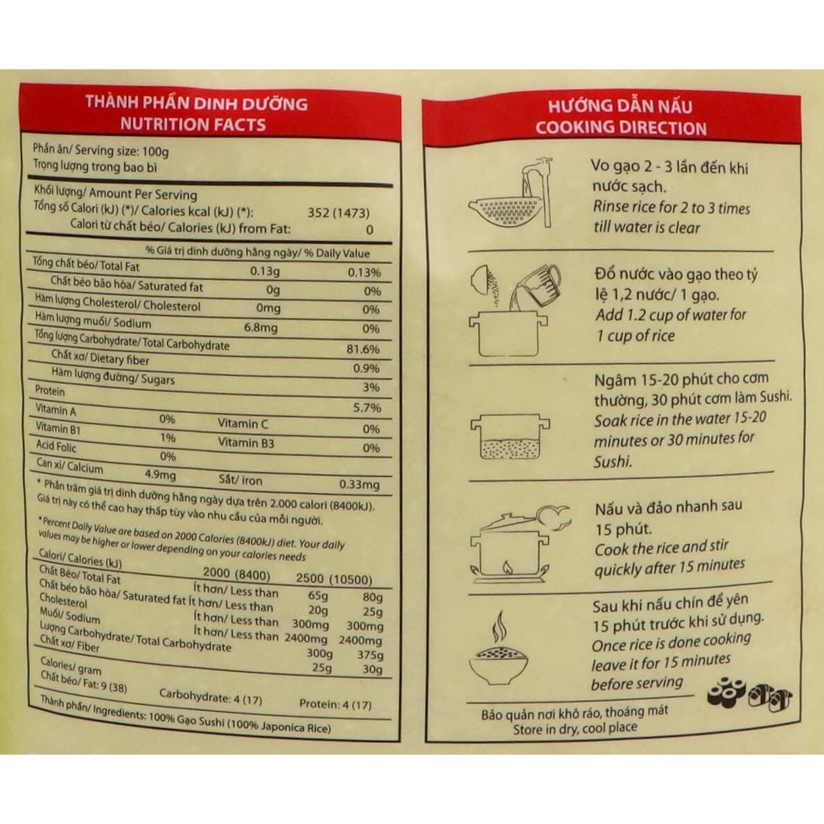 GROCERY & COOKING :: Rice & Flour :: Lotus Rice Sushi Rice- 20 Kg