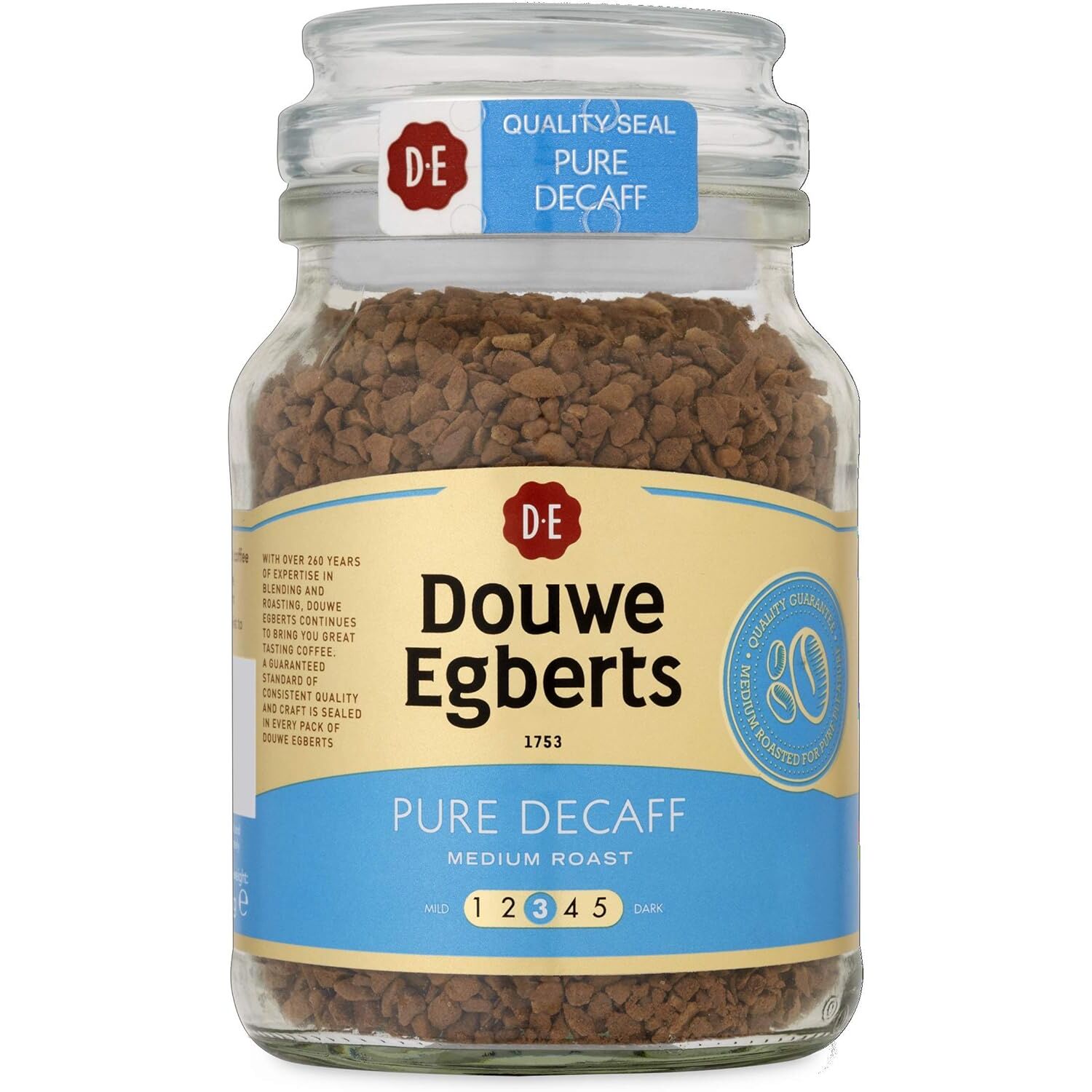 Drinks & Beverages :: Teas & Coffees :: Douwe Egberts Pure Decaff Medium Roast 3 Instant Coffee ...