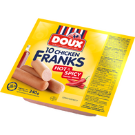 Foods :: FROZEN FOODS :: Doux Chicken Franks Hot & Spicy- 340gm