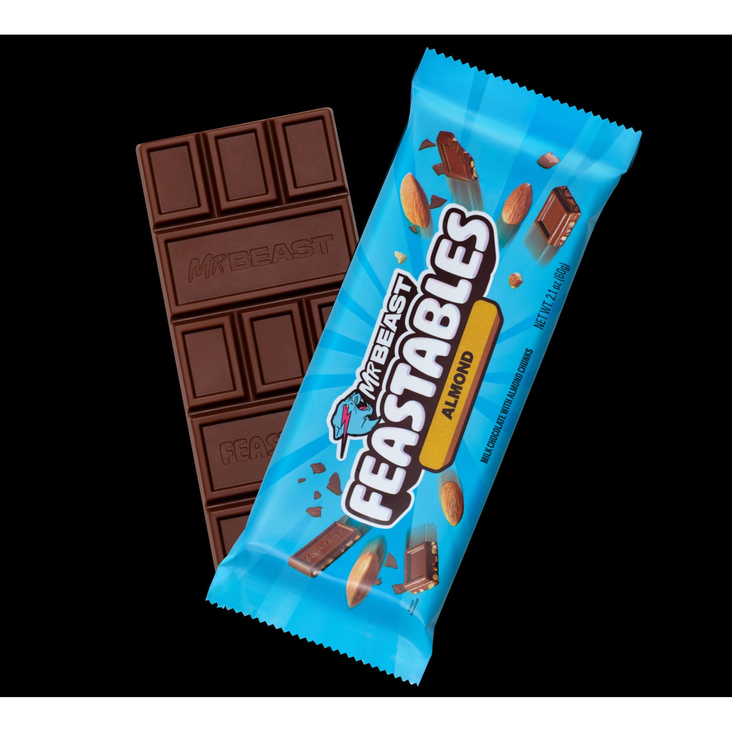 Chocolate & Candy Corner :: Chocolate Bars :: MR BEAST FEASTABLES Almond Chocolate Bar- 60g (2.1 OZ)