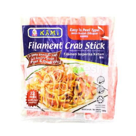 The Foods :: FROZEN FOODS :: Kami Filament Crab Stick 32 Sticks 500gm