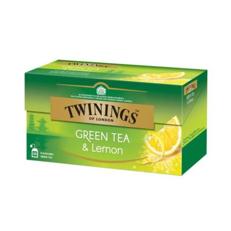 Drinks & Beverages :: Teas & Coffees :: TWININGS Green Tea & Lemon- 25 Bags