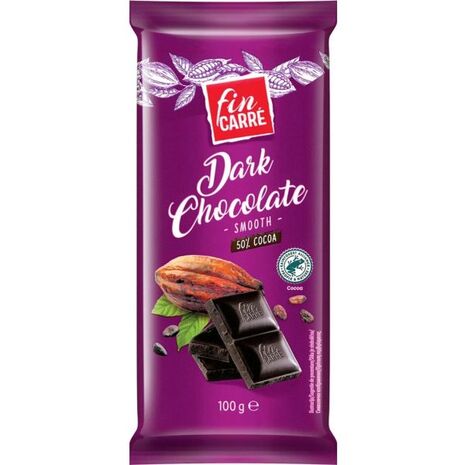 Chocolate & Candy Corner :: Fin Carre Dark Chocolate 50% Cocoa Bar - 100G