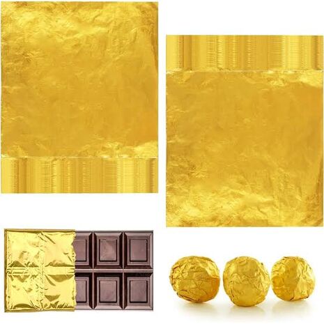 Chocolate & Candy Corner :: Colorful Chocolate Wrappers (Golden)- 50Pc's
