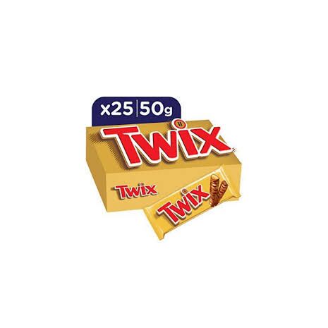 Chocolate & Candy Corner :: Twix Chocolate Bar Full Box 50G X 25 PC'S