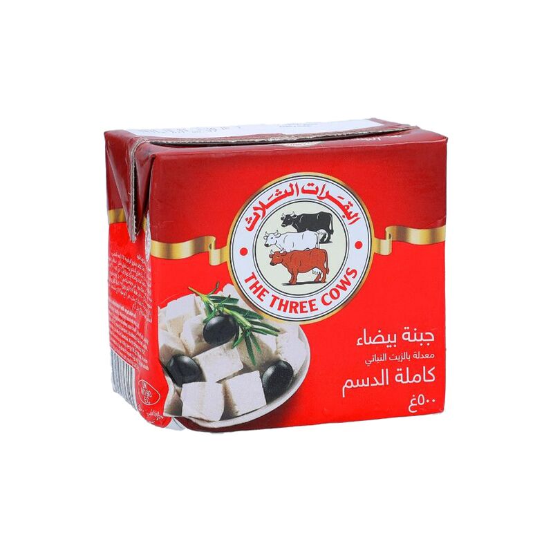 The Foods :: FROZEN FOODS :: Cheese & Butter :: The Three Cows Low Salt Feta Cheese- 500gm